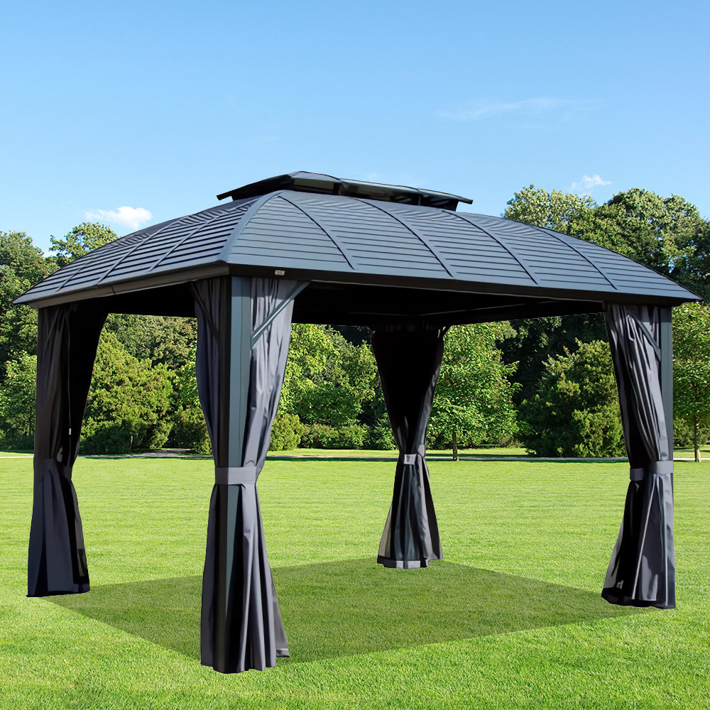 Vandia 10'x12' Outdoor Canopies, Outdoor Gazebo With Aluminum Frame ...