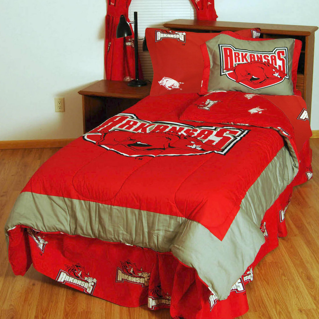 College Covers NCAA Arkansas Bed in a Bag - With White Sheets | Wayfair