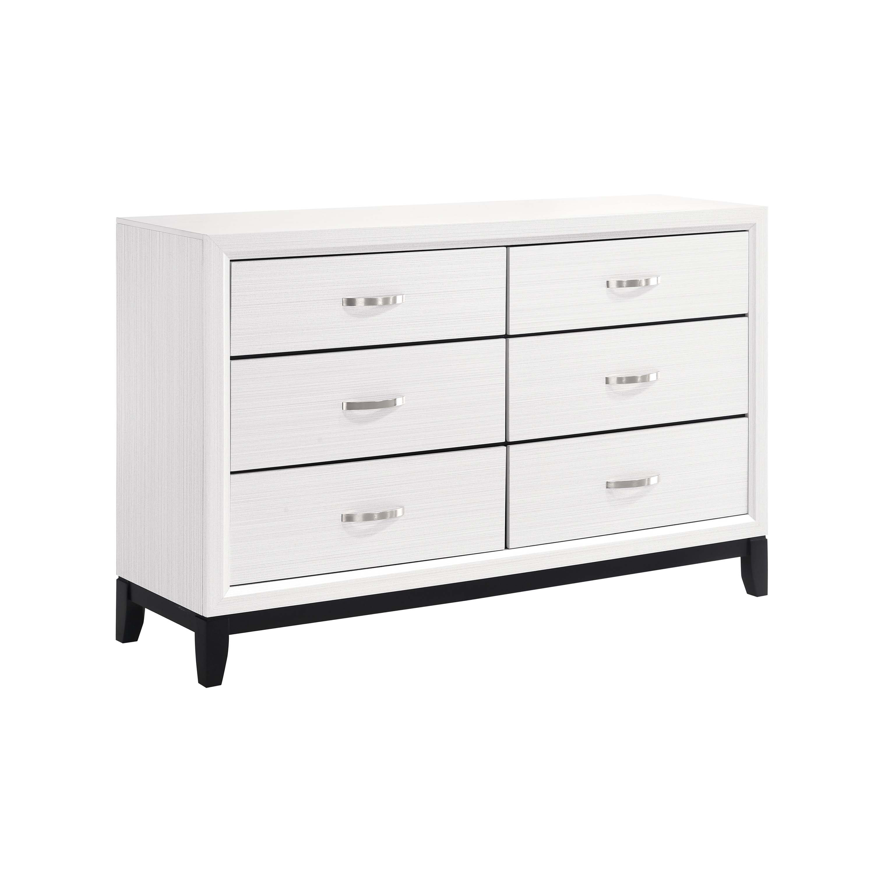 Latitude Run® Modern Contemporary White Finish Storage Dresser of 6x ...