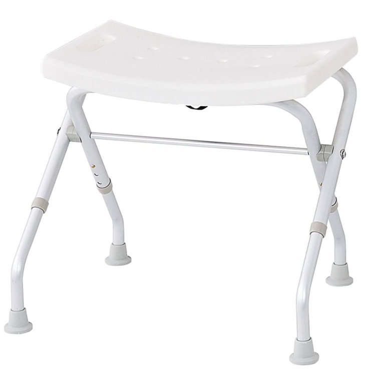 Belfry Bathroom Ridder Folding Bathroom Stool 110kg White | Wayfair.co.uk