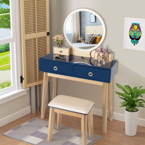Blue Makeup Vanities You'll Love | Wayfair