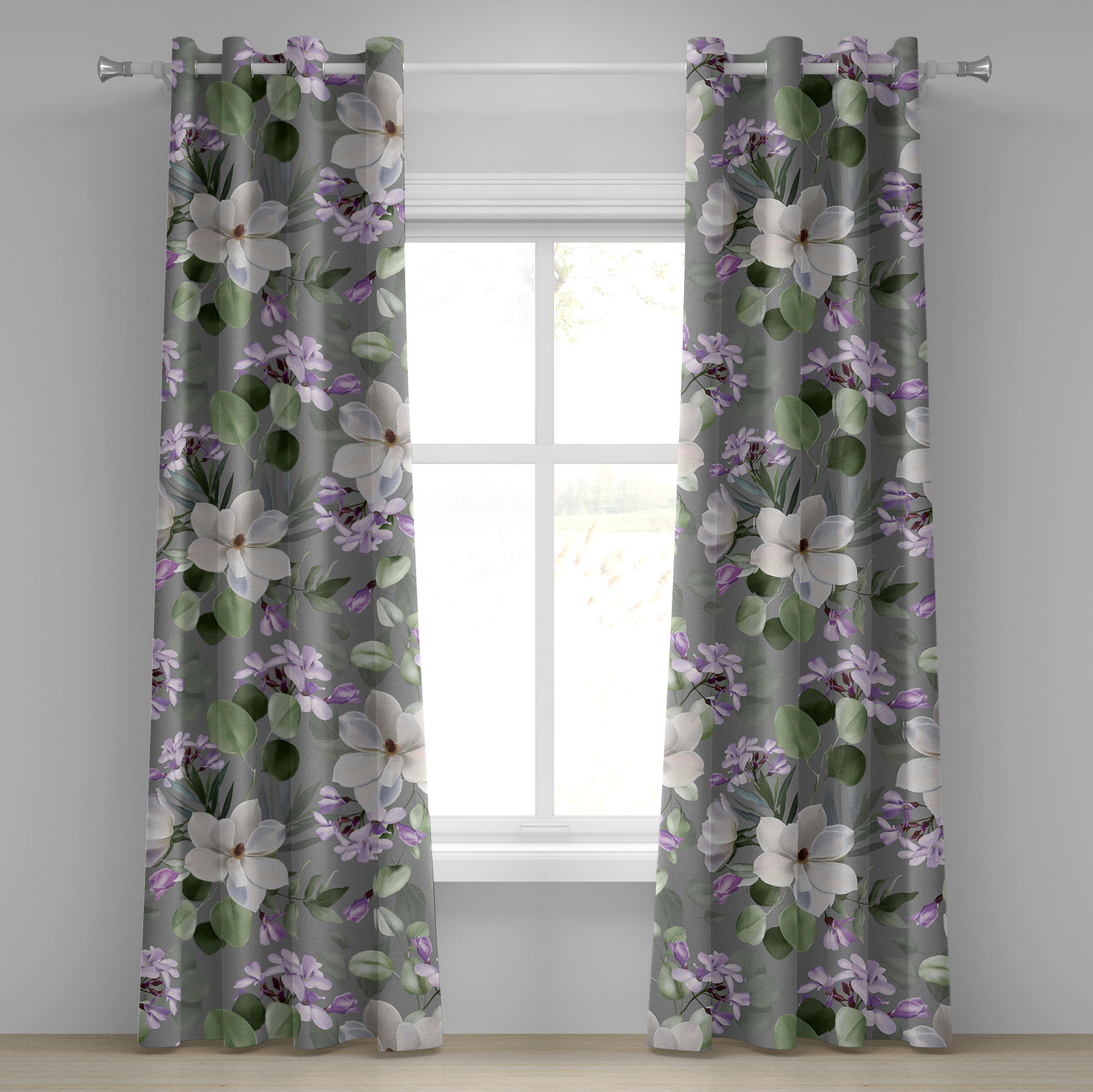 East Urban Home Feechi Polyester Semi-Sheer Curtain Pair | Wayfair