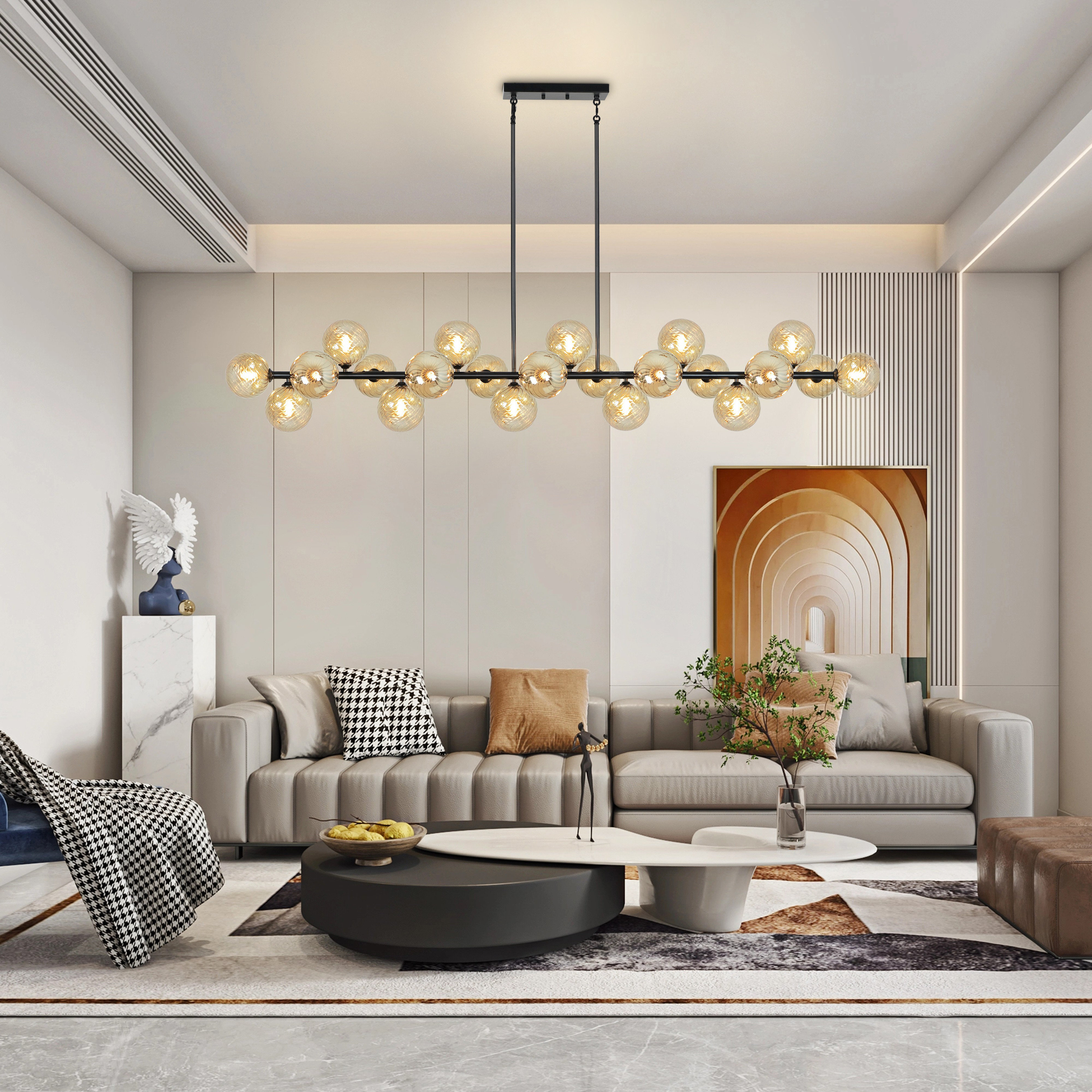 Ivy Bronx 22 - Lights Sputnik Chandelier Modern Linear Chandelier ...