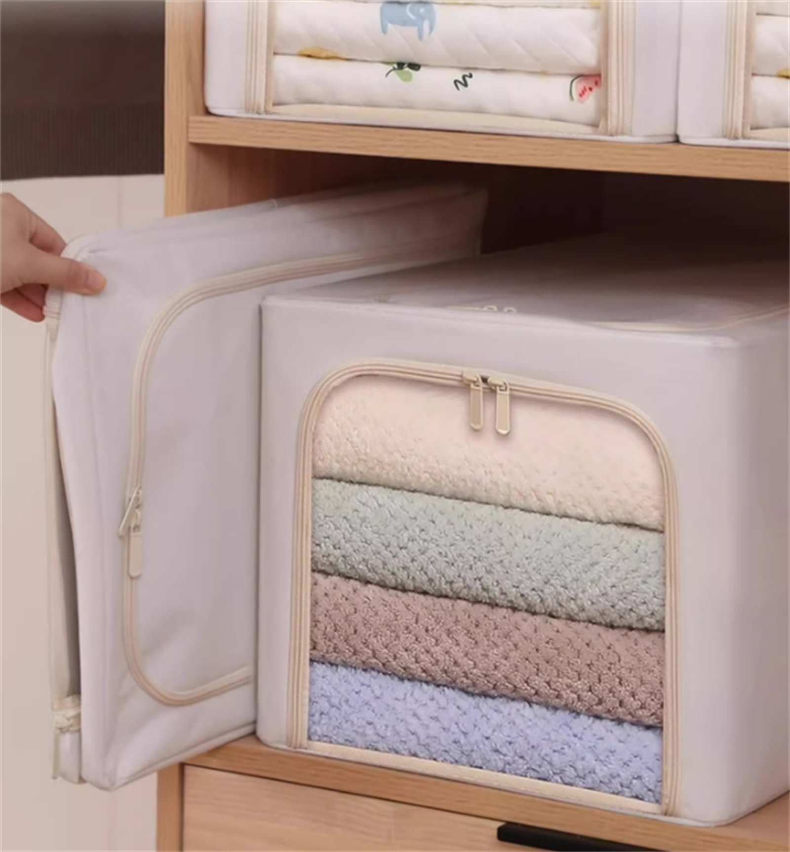 Latitude Run® Clothing Fabric Storage Bin Set | Wayfair