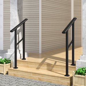 HOMLUX Hand Rails for Outdoor Steps, Wrought Iron Railing, Porch And ...