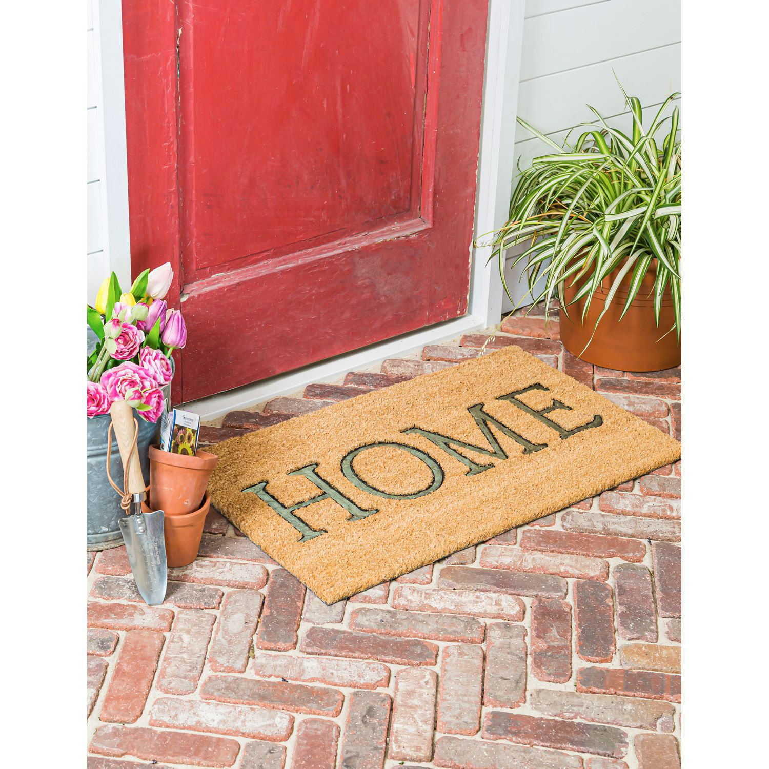 Trinx HOME Metallic Rubber Inset Coir Mat - Wayfair Canada