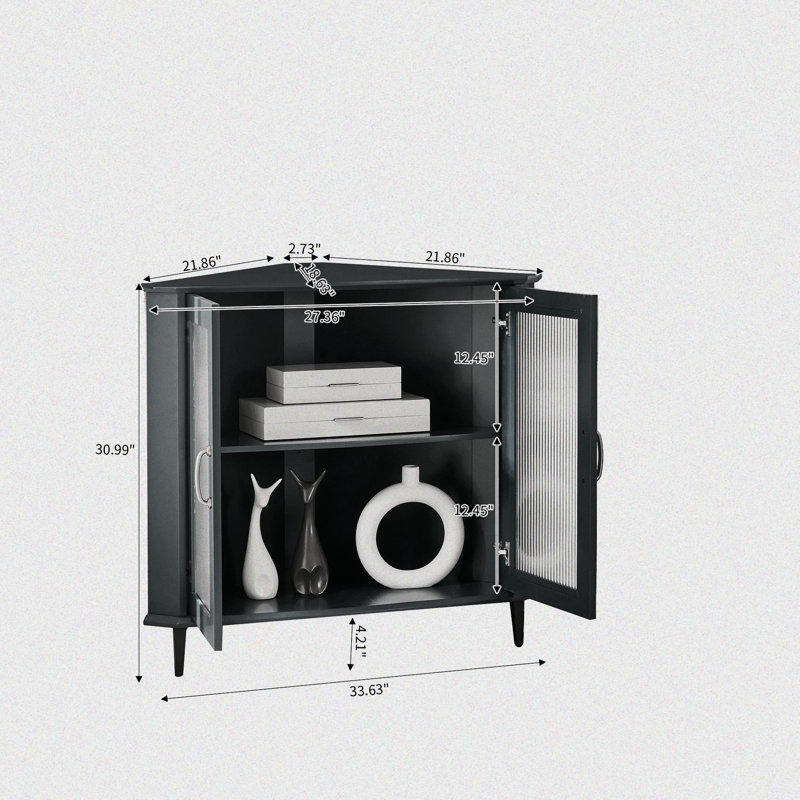 George Oliver Jazma Wood Accent Cabinet | Wayfair