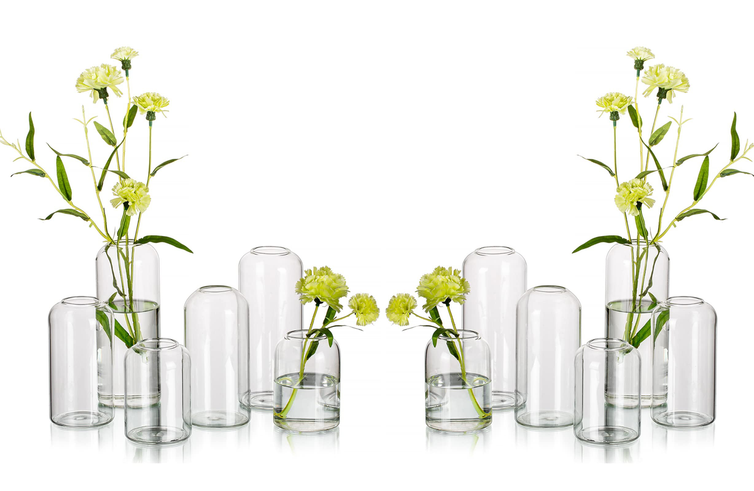 Latitude Run® Glass Bud Vases For Flowers - Blown Modern Small Glass ...