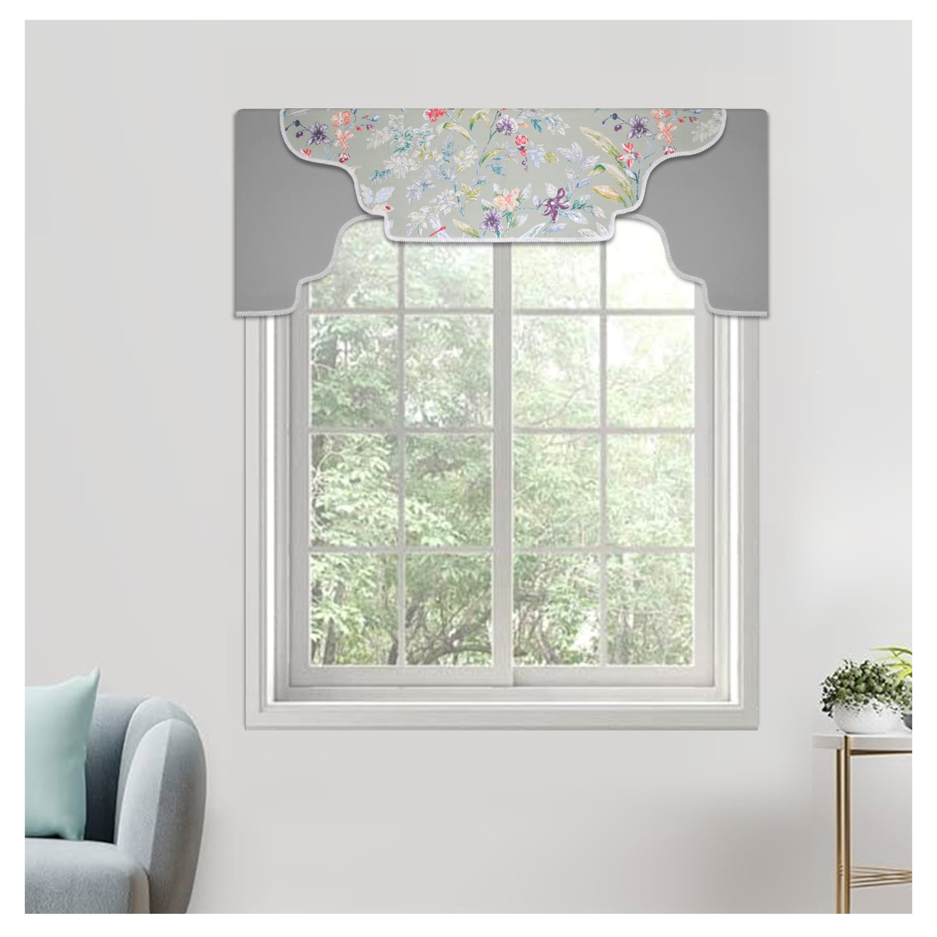 Traceable Designer No-Sew Home Decor Custom Arched Valance Kit - Sewing ...