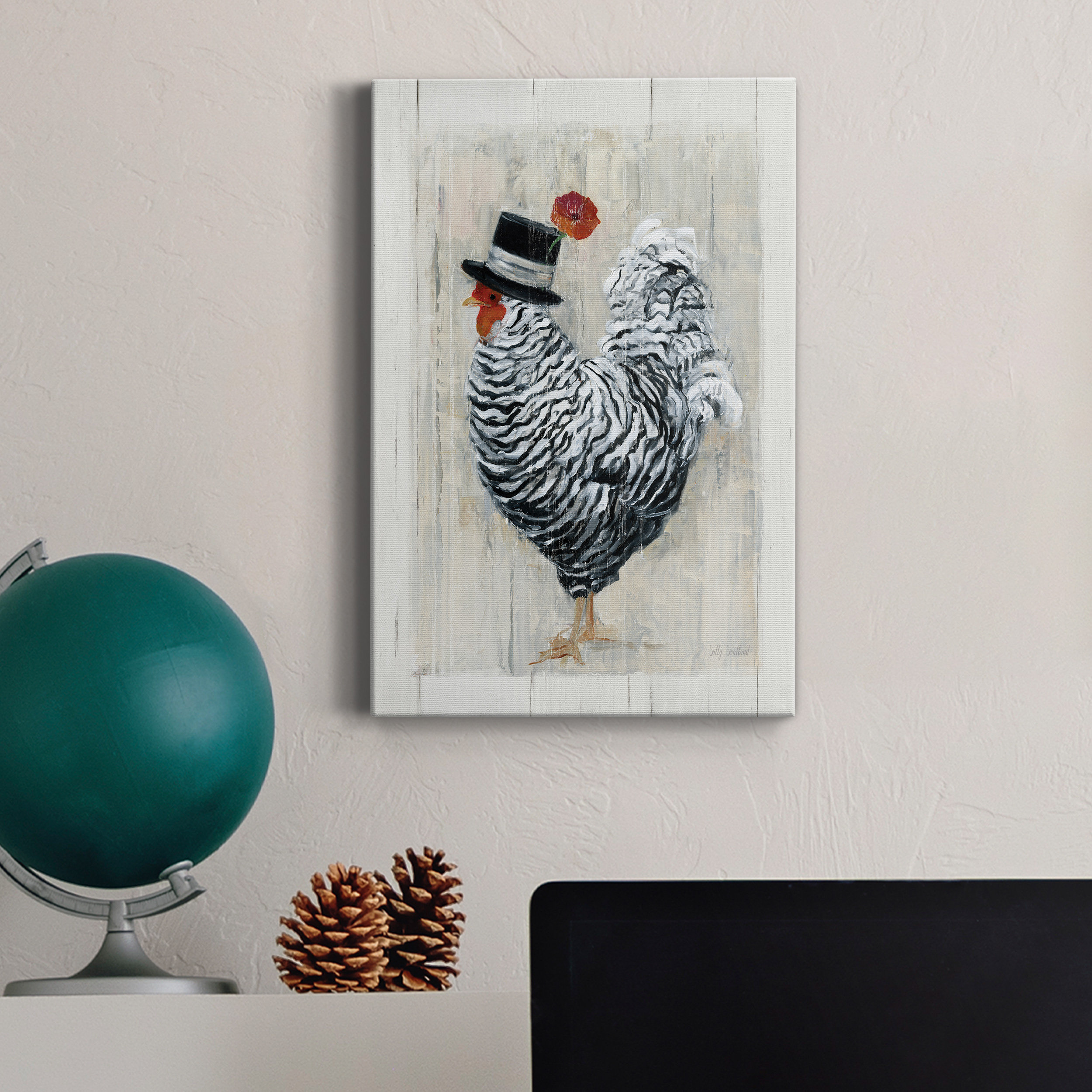 August Grove® Sunday Best Rooster Premium Gallery Wrapped Canvas ...