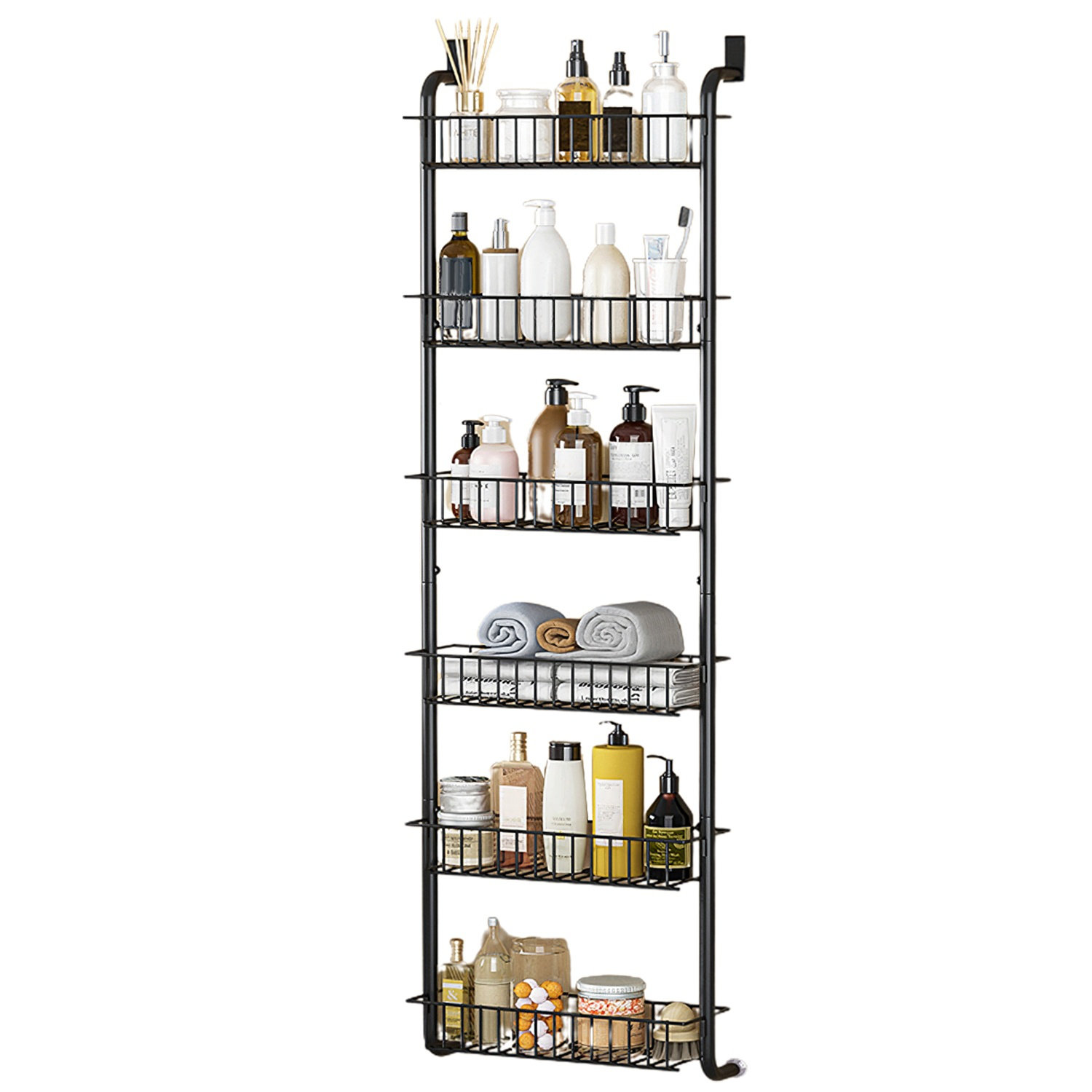 Rebrilliant 6 Tier Over Door Pantry Organizer Hanging Storage Rack ...
