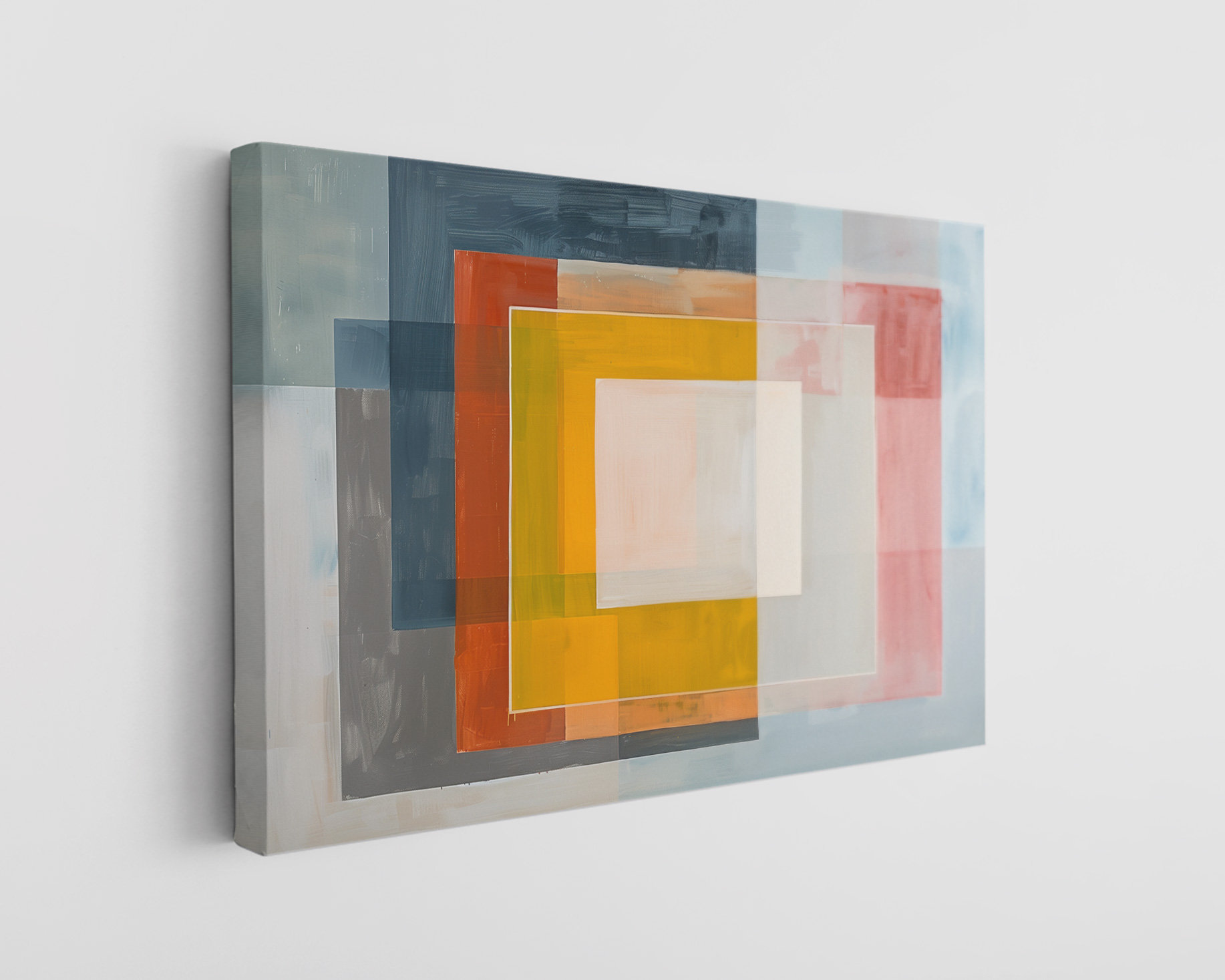 Ivy Bronx Colorful Abstract Shapes Canvas Print, Modern Wall Art Decor ...