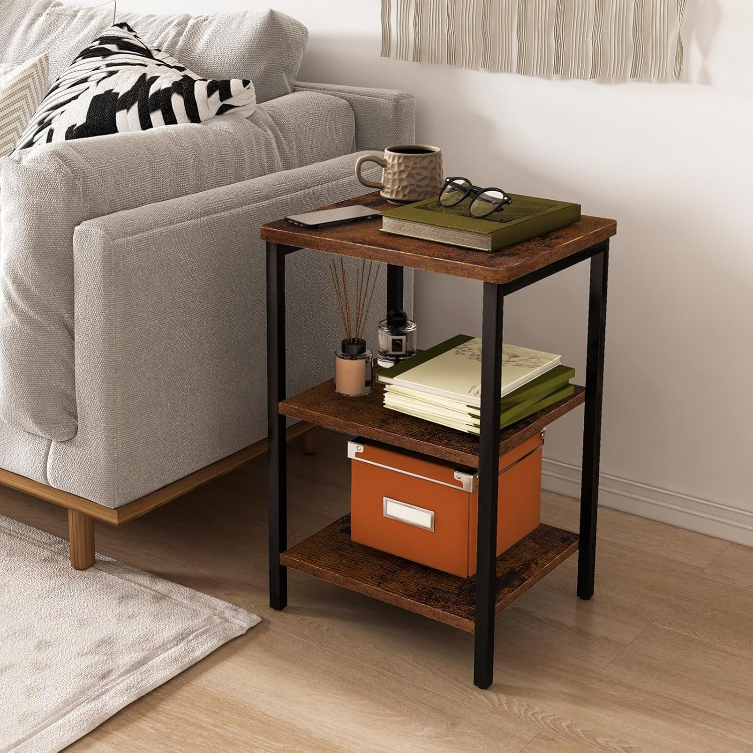 Williston Forge Modern Nightstands X-Design Side End Table Night Stand ...