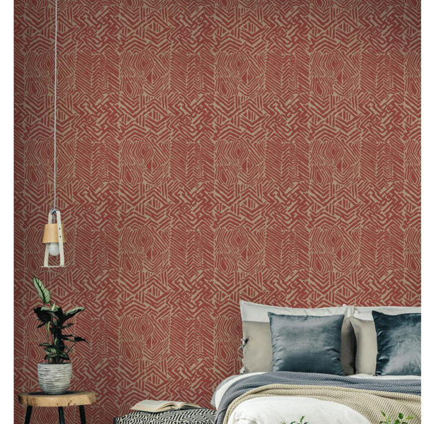 Joss & Main Betta Tribal Print 27' L x 27" W Wallpaper Roll - Wayfair ...
