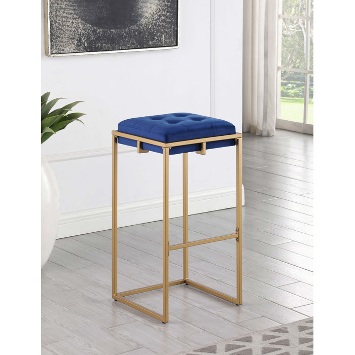 Mercury Row® Simmerman Upholstered Counter Stool with Metal Frame ...