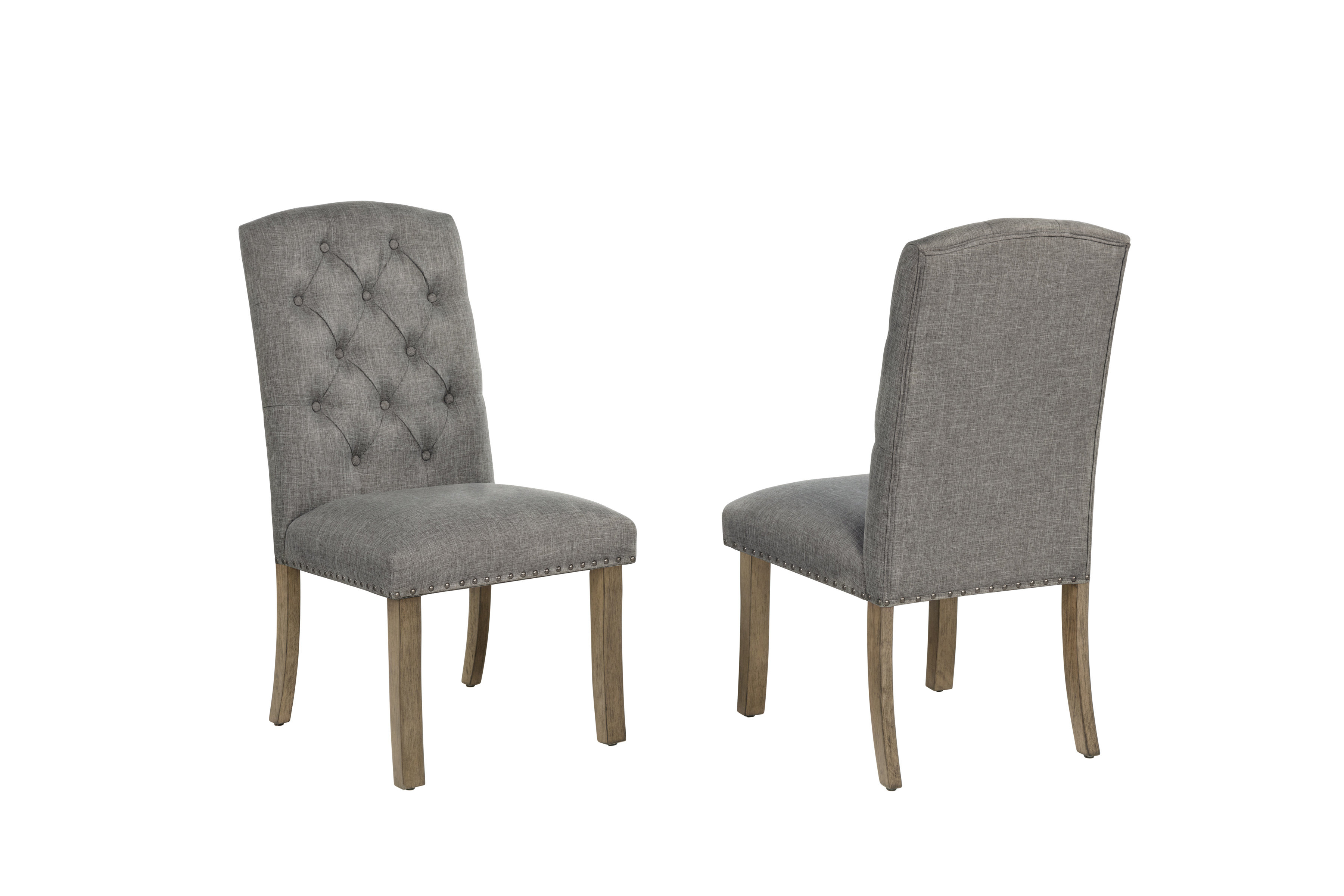 Rosalind Wheeler Button Tufted Dining Side Chairs With Nailhead Trim ...