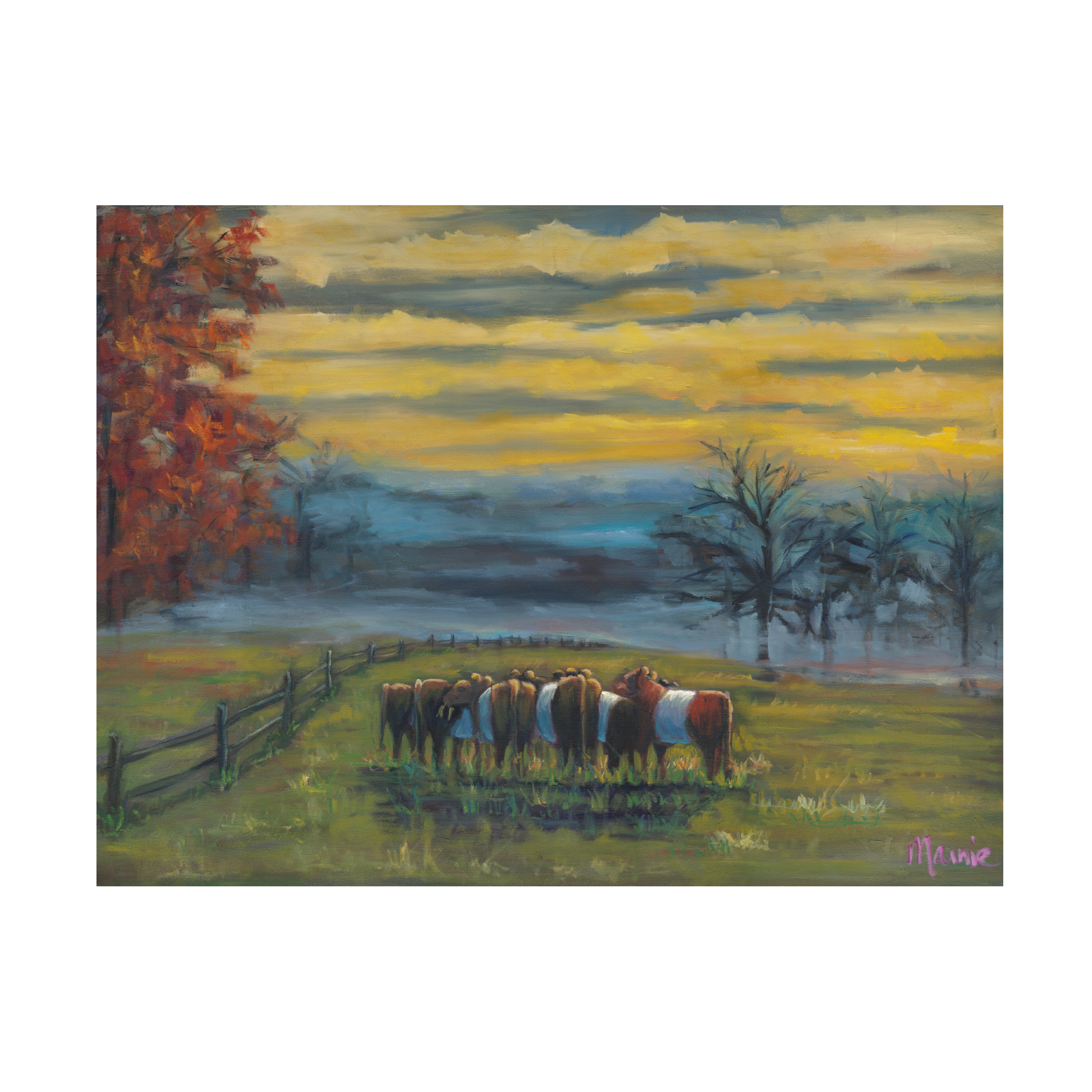 August Grove® Huddle Fall On Canvas by Marnie Bourque Print | Wayfair