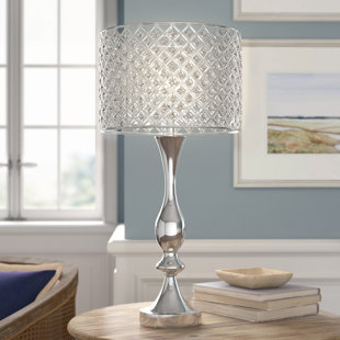 Pewter / Silver Table Lamps You'll Love | Wayfair