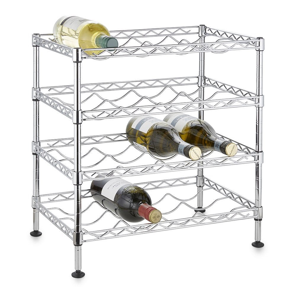 Restaurant Supply Depot 11 Bottle Floor Wine Bottle Rack In Chrome ...