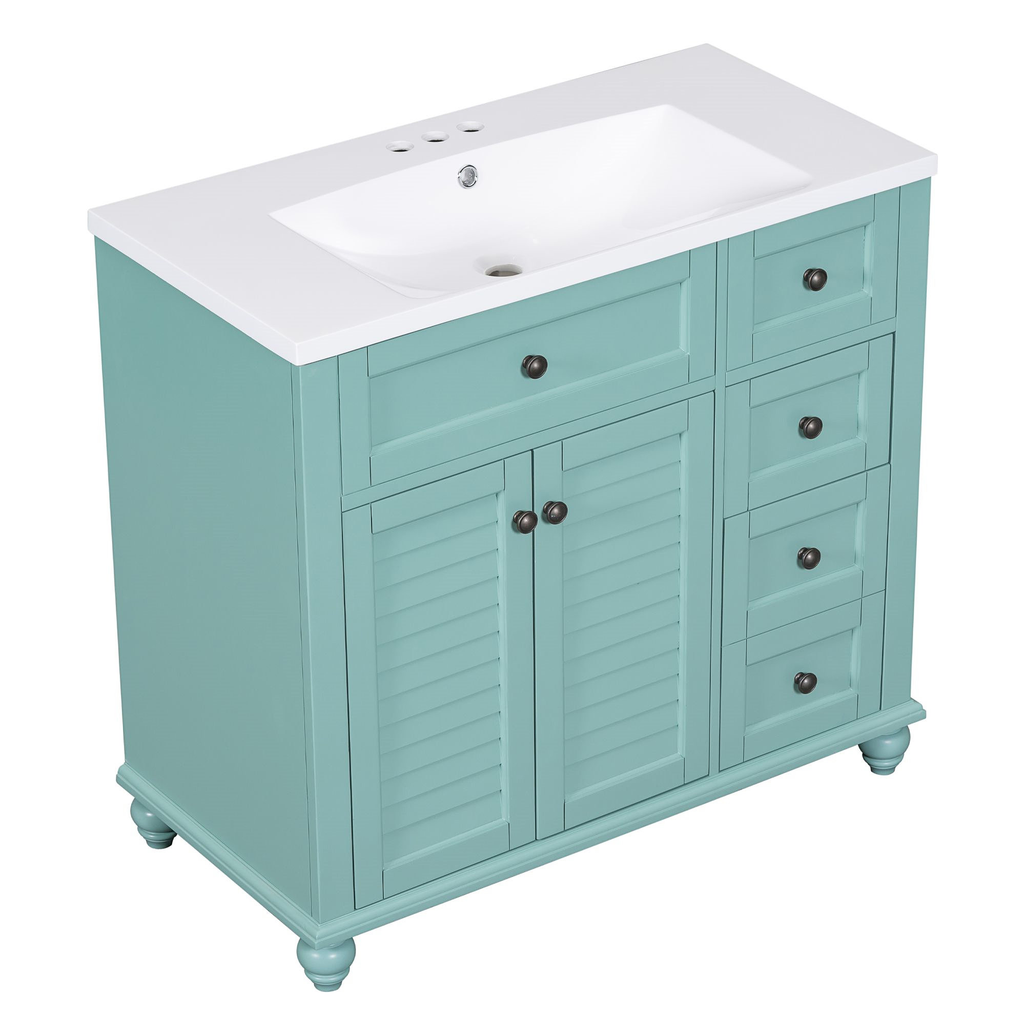 Wildon Home® Farn 36'' Bathroom Vanity with Undermount Sink,Free ...