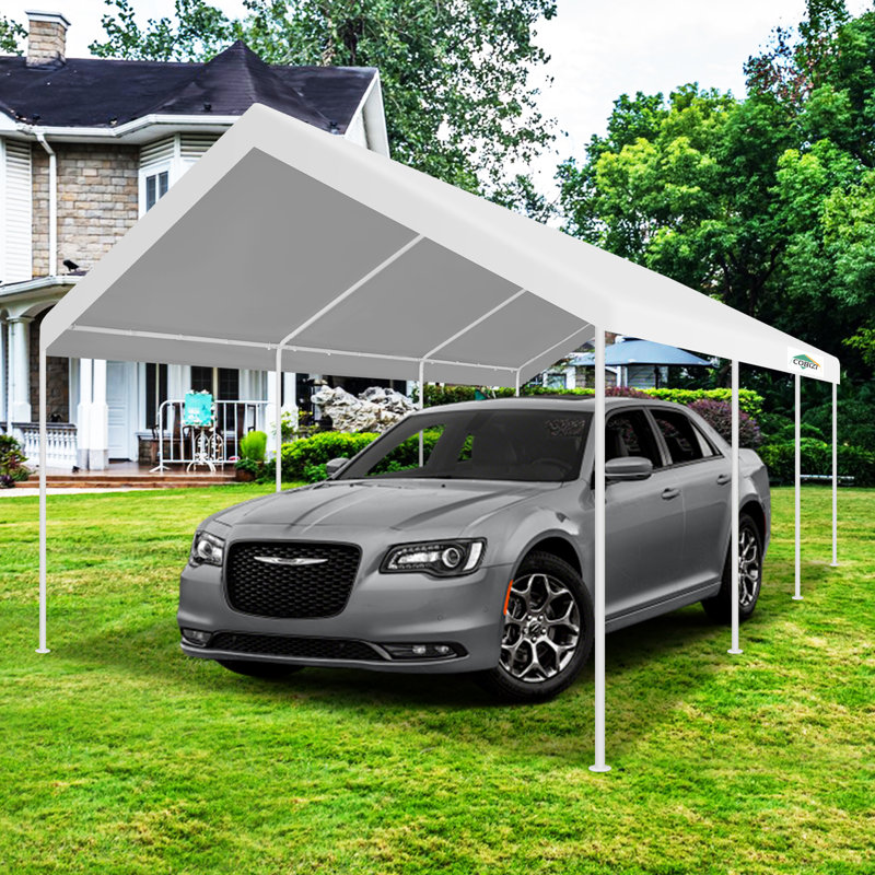 Cobizi 10 x 20 FT Carport Heavy Duty Galvanized Car Canopy Tents with ...