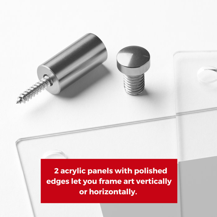 Cool Modern Frames Clear Acrylic Floating Picture Frame & Reviews | Wayfair