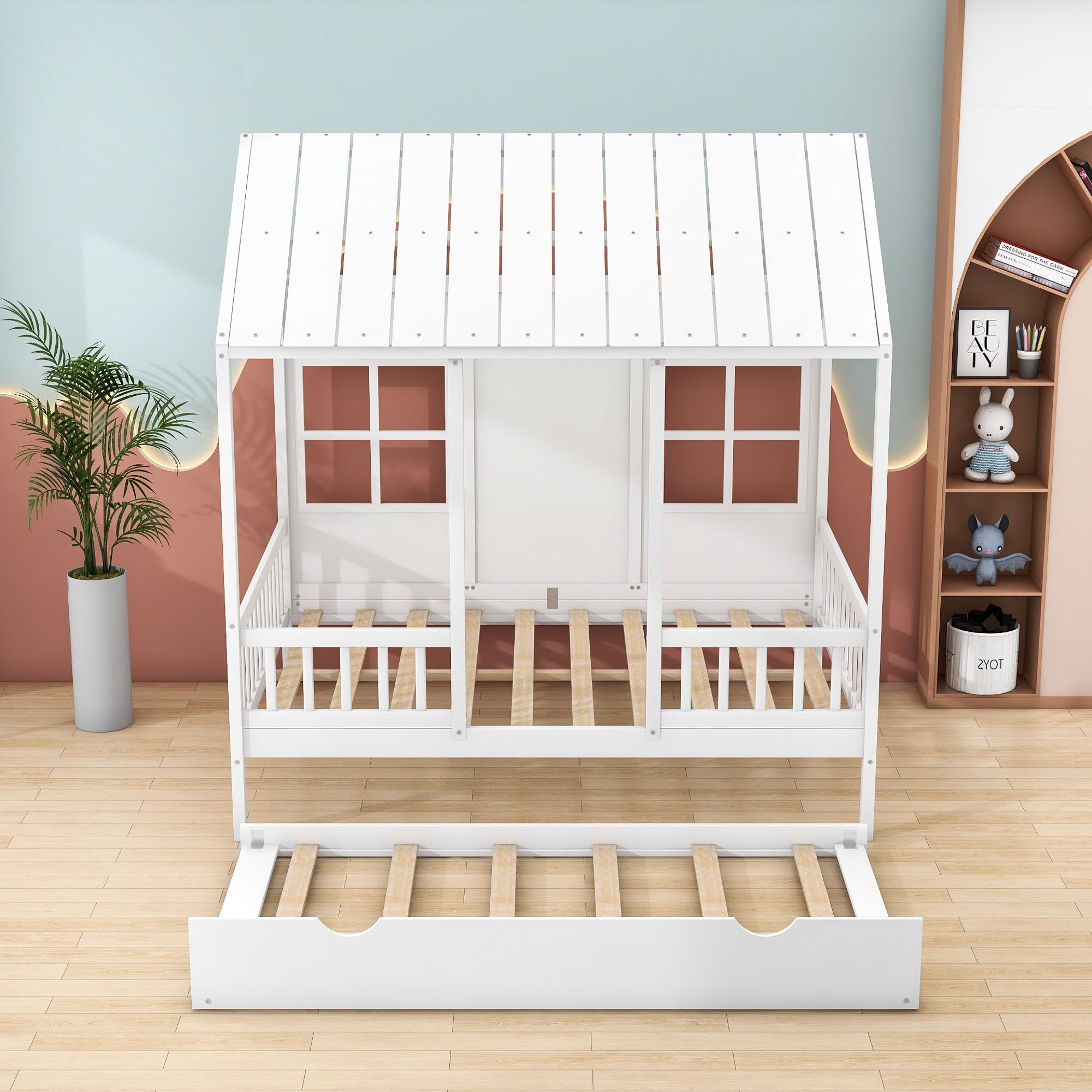 Harper Orchard Merna Full Wood House Bed - Wayfair Canada