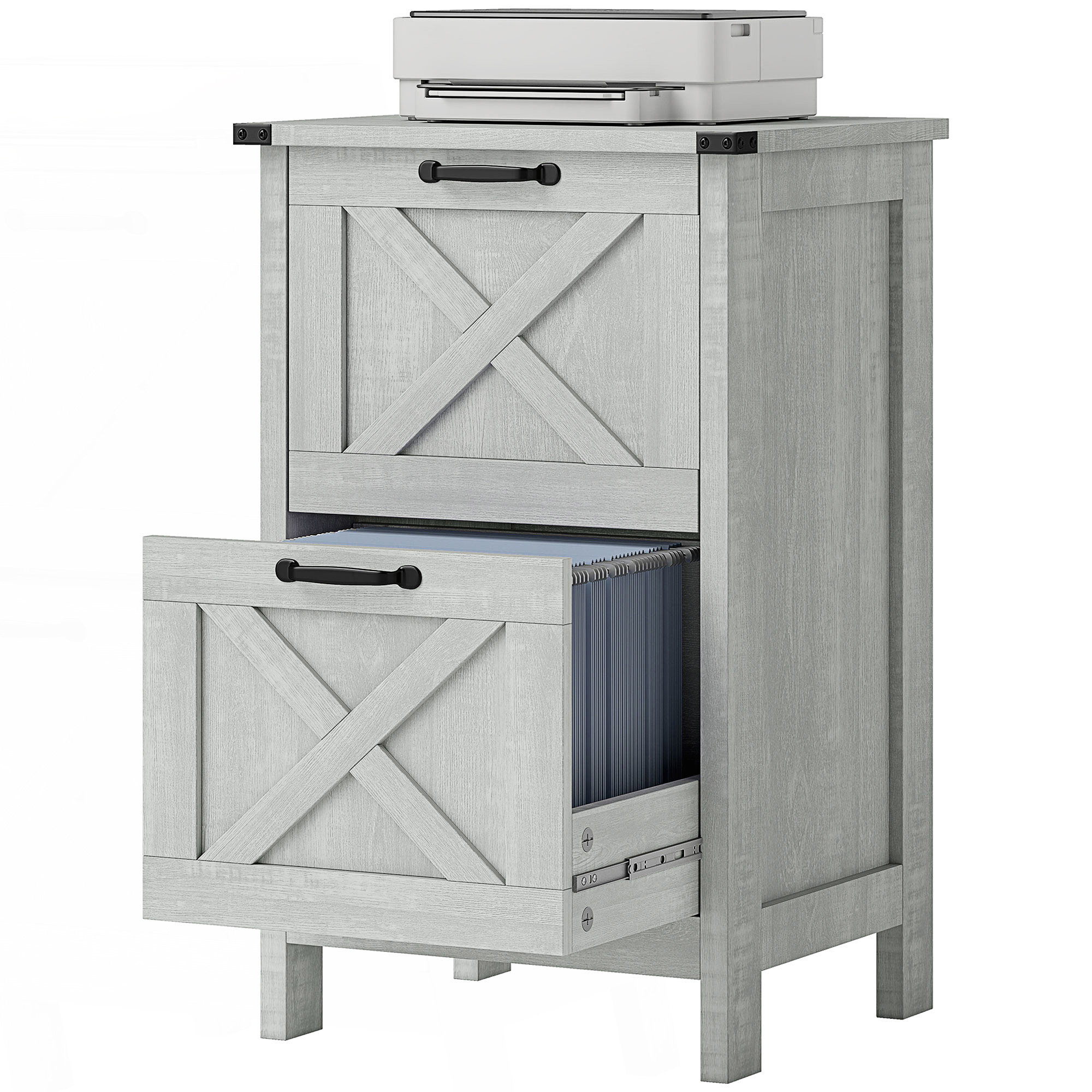 August Grove® Farmhouse Office Storage Cabinet, File Cabinet With 2 ...