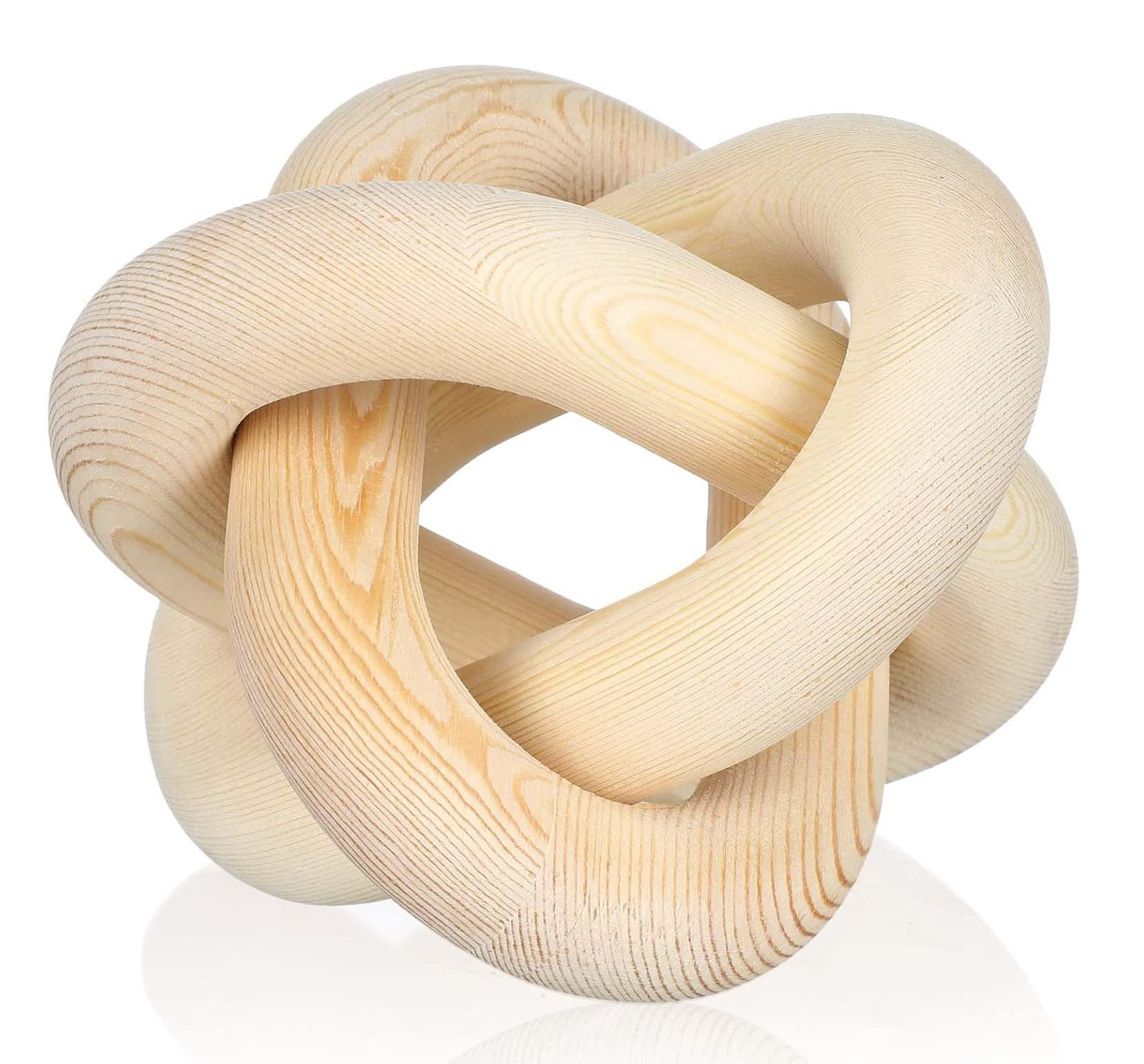 Millwood Pines Chain Link Decor 3 Link Wood Knot Decor Hand Carved ...