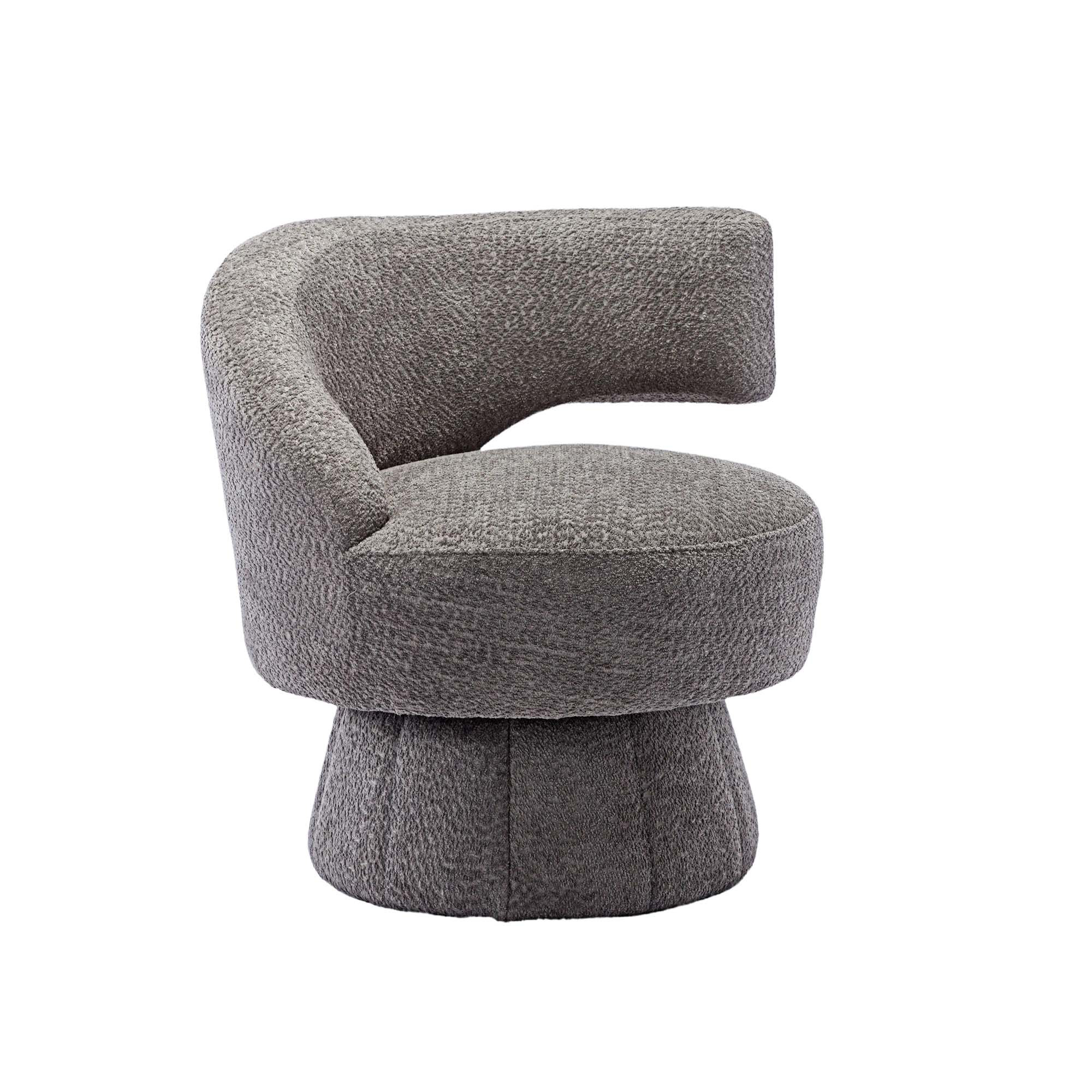 Ivy Bronx Upholstered Swivel Barrel Chair | Wayfair