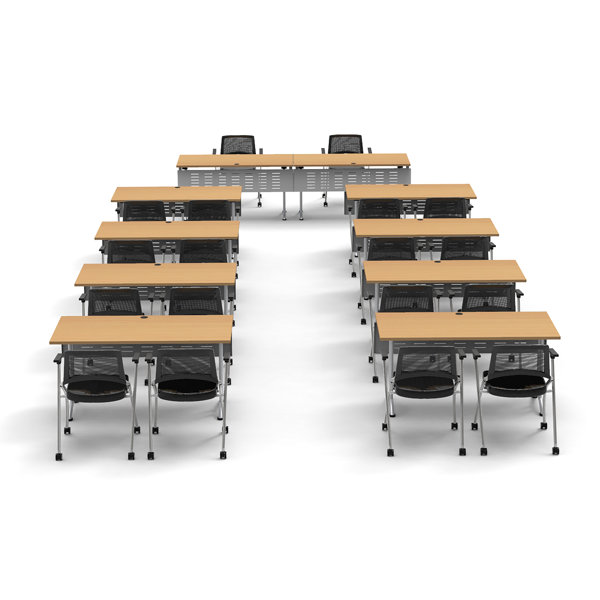 TeamWORK Tables 18 Person Training Meeting Seminar Tables with Modesty ...