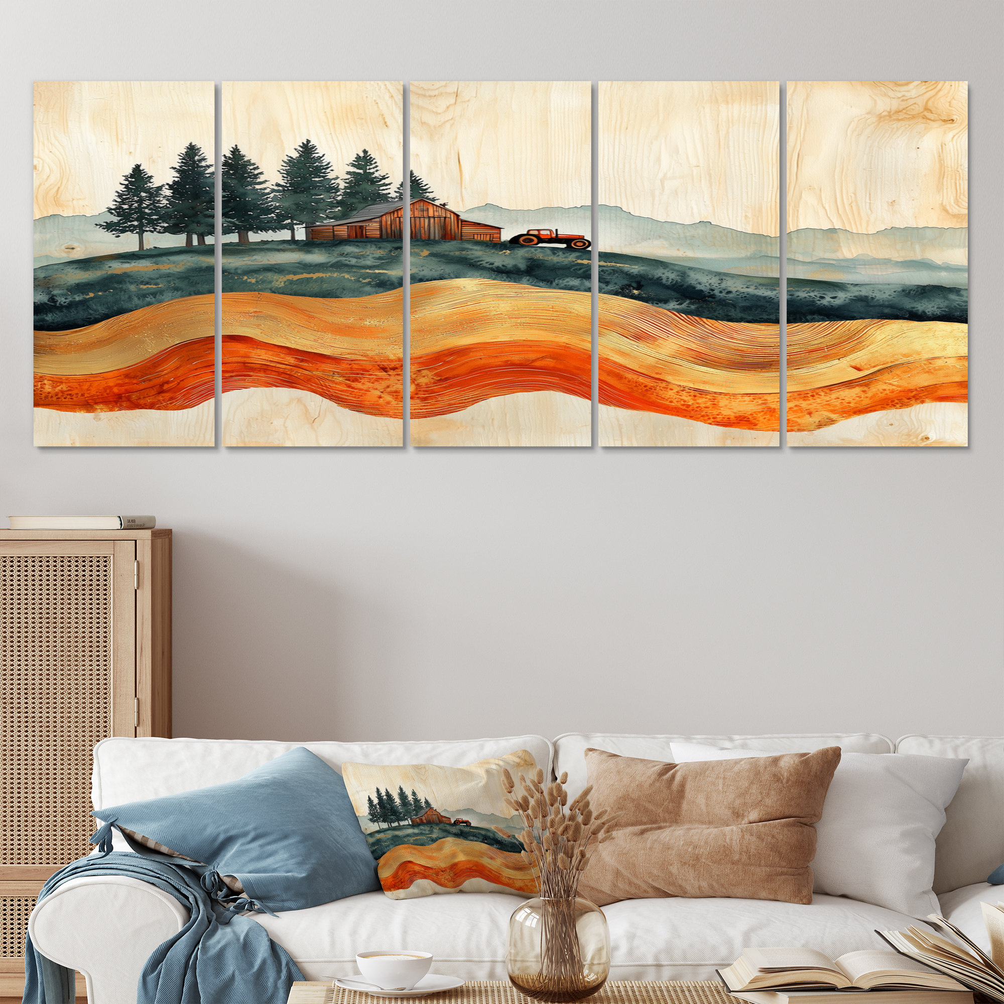 Millwood Pines Madlen - Farm Wall Art - Country Wall Art For Living ...