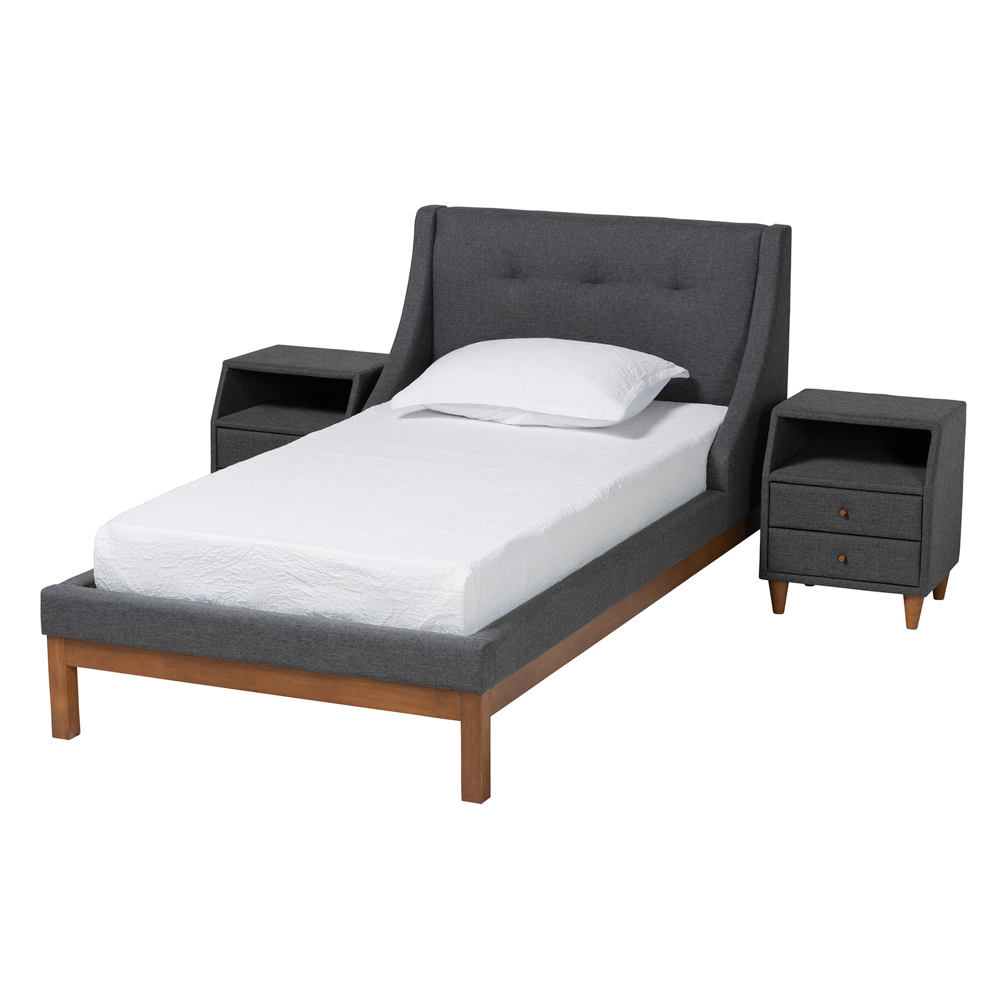 Corrigan Studio® Kaiyana Mid-Century Modern Transitional Dark Gray ...