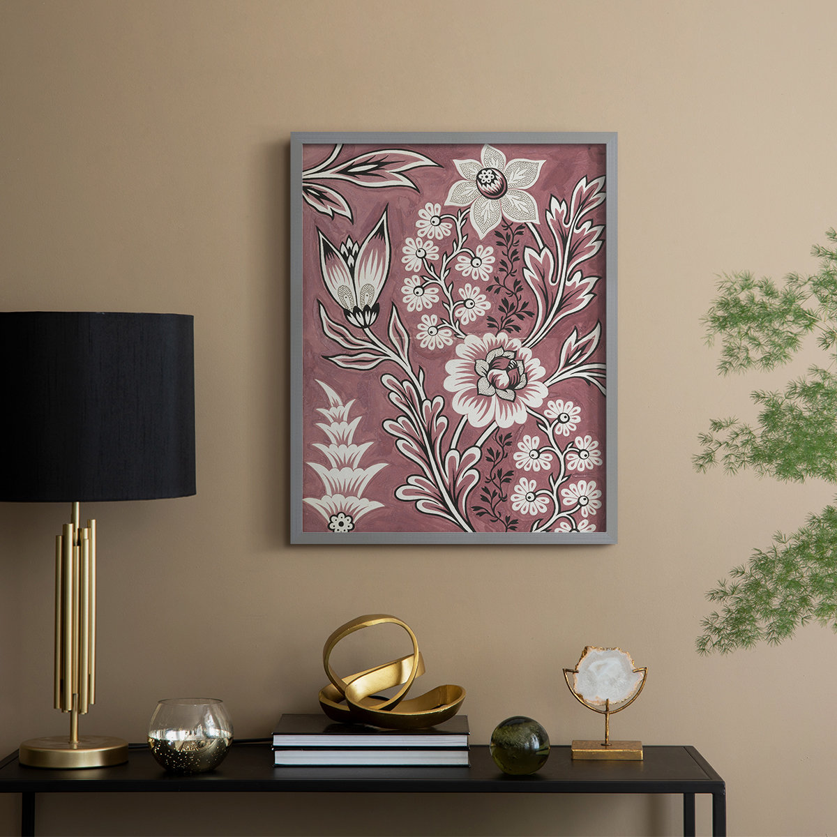 Alcott Hill® Vintage Abstract Print LXXXI Framed Print - Solid Wood ...