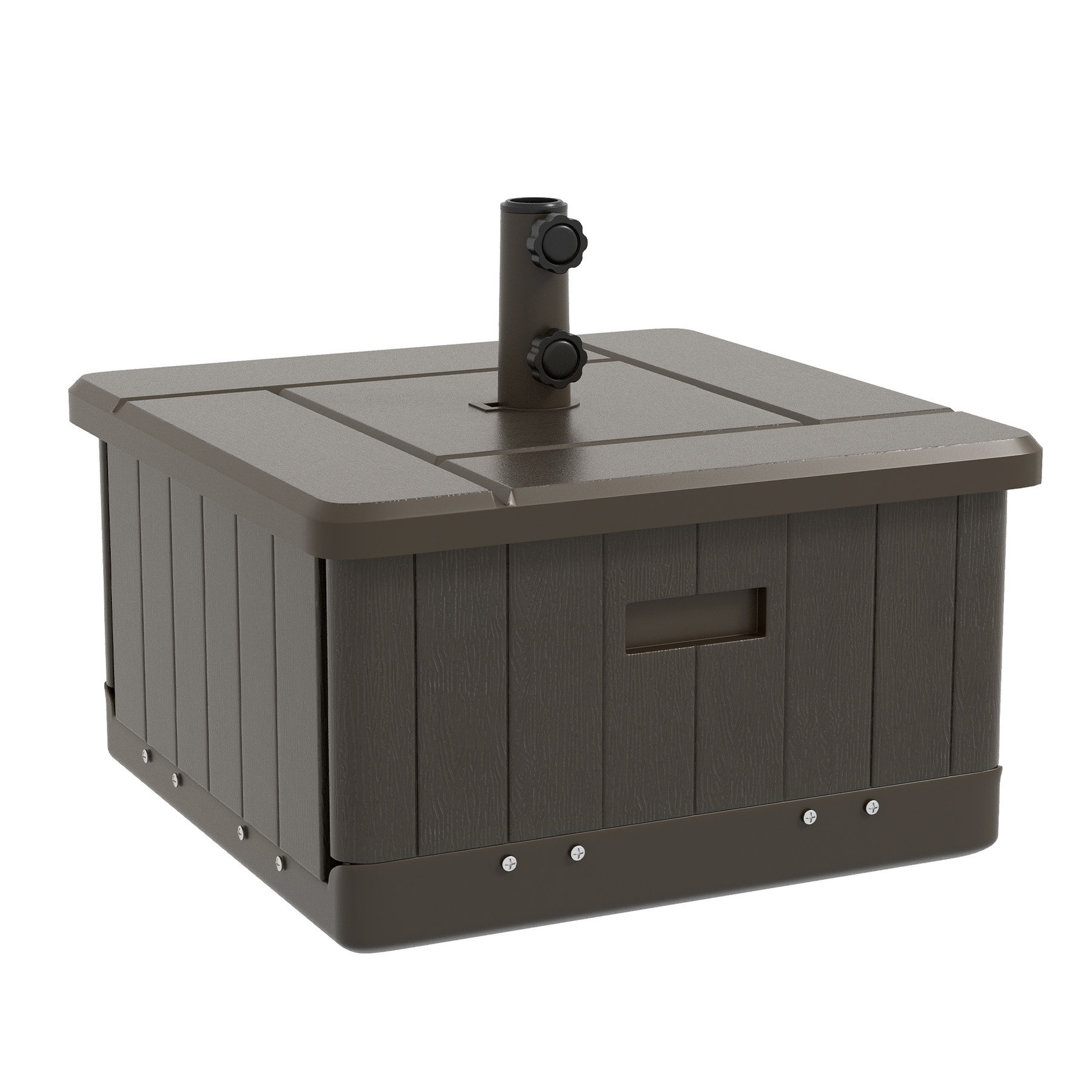 August Grove® Outdoor Umbrella Stand 31, End Table, Flower Box, 175 Lbs ...