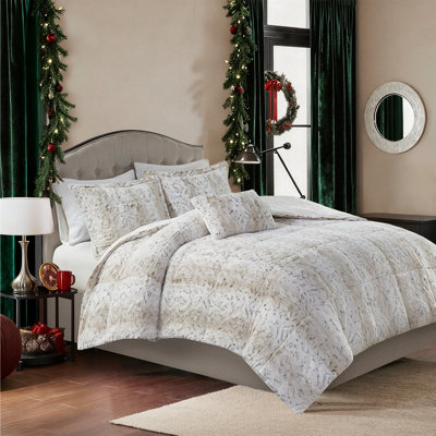 white leopard print bedding