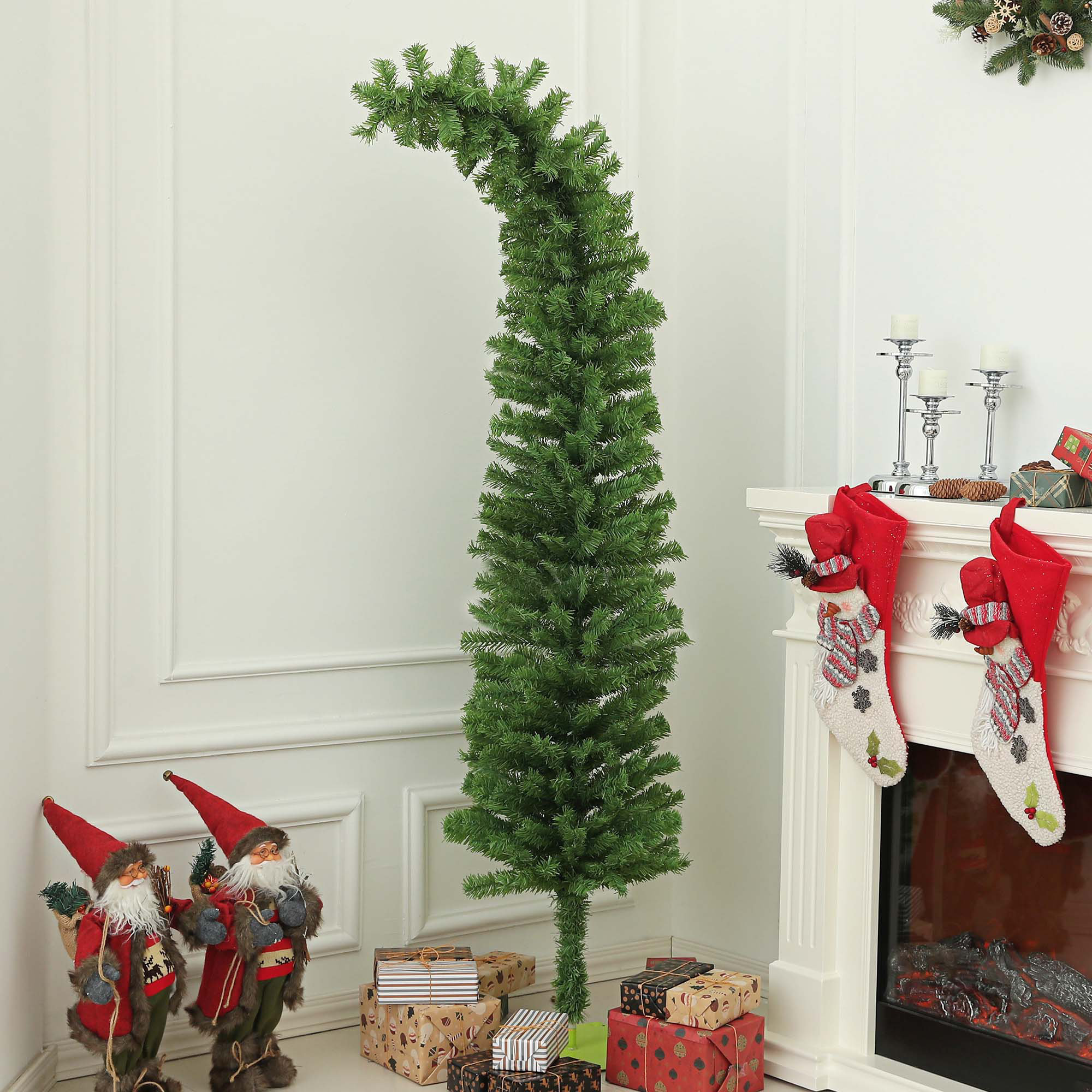 The Holiday Aisle® 6Ft Whimsical Artificial Slim Pencil Christmas Tree ...