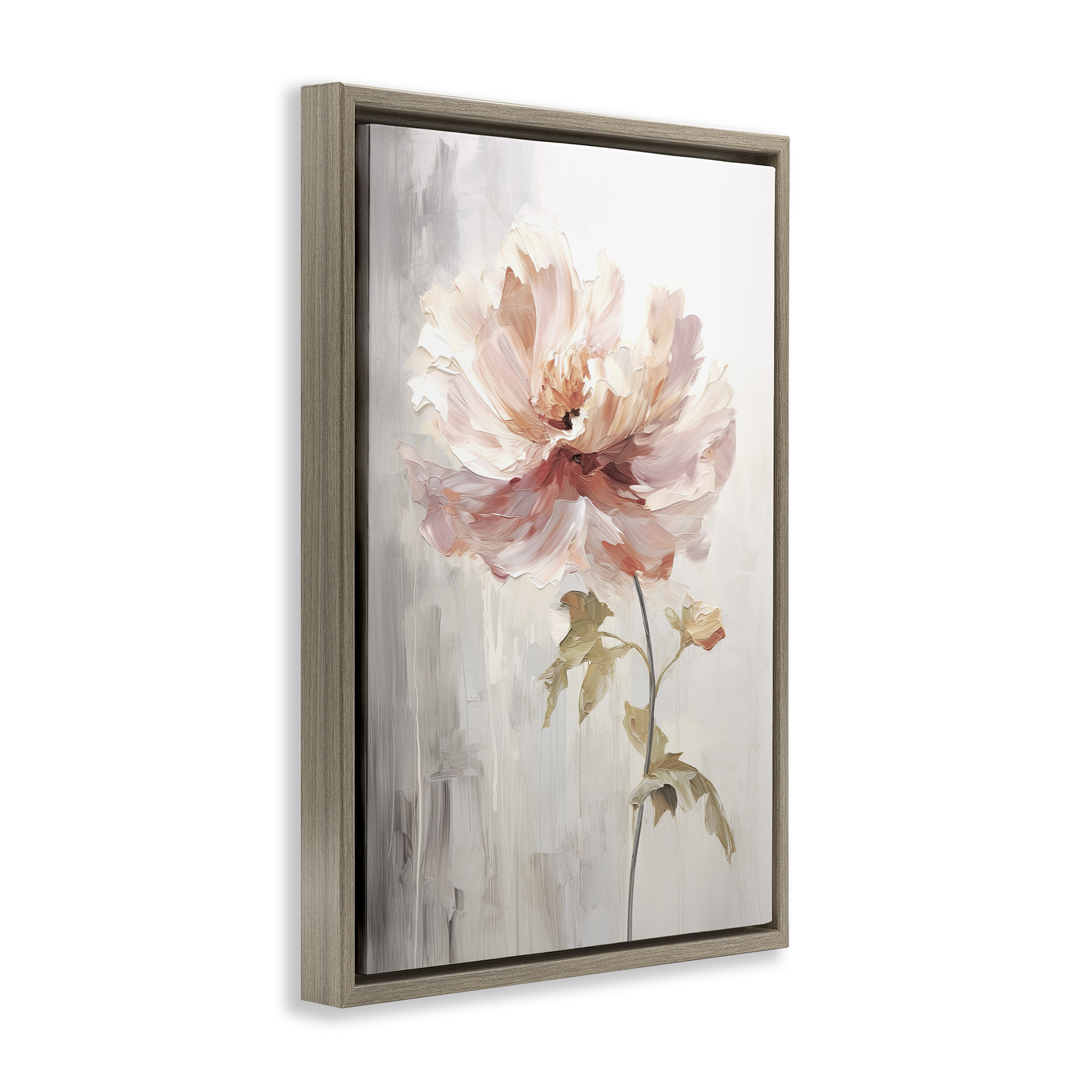 Lark Manor™ Blush Flower Sprout Black Framed Floater Canvas by Raymond ...