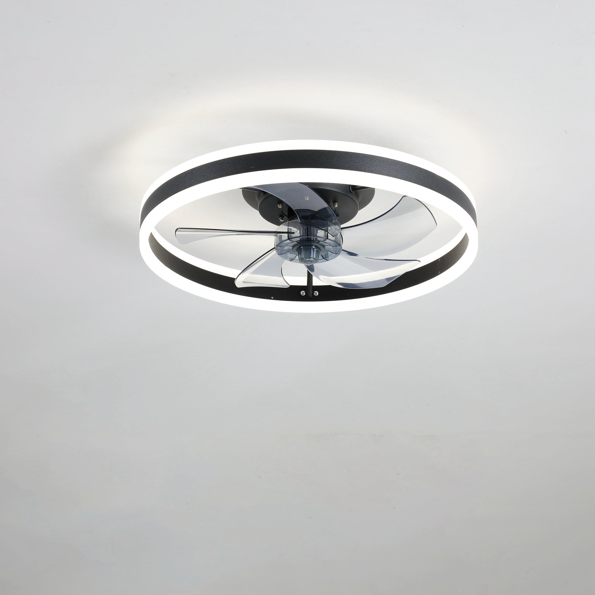 Wrought Studio™ Dusa 5 - Blade LED Flush Mount Ceiling Fan with Remote ...