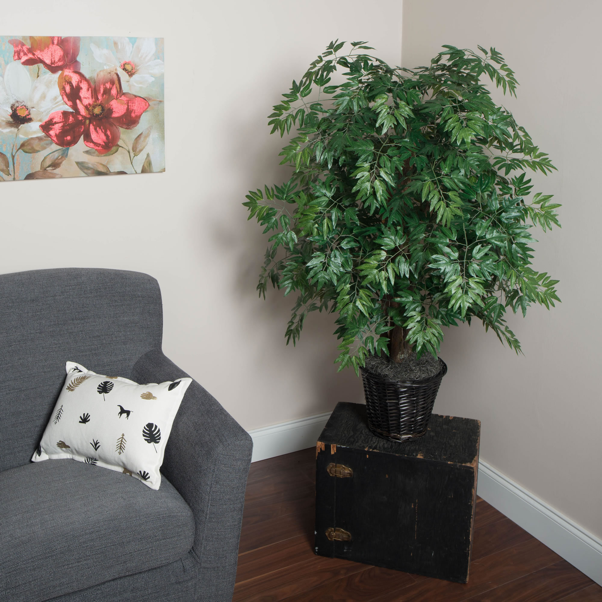 Primrue Artificial Potted Natural Ming Aralia Tree in Pot & Reviews ...