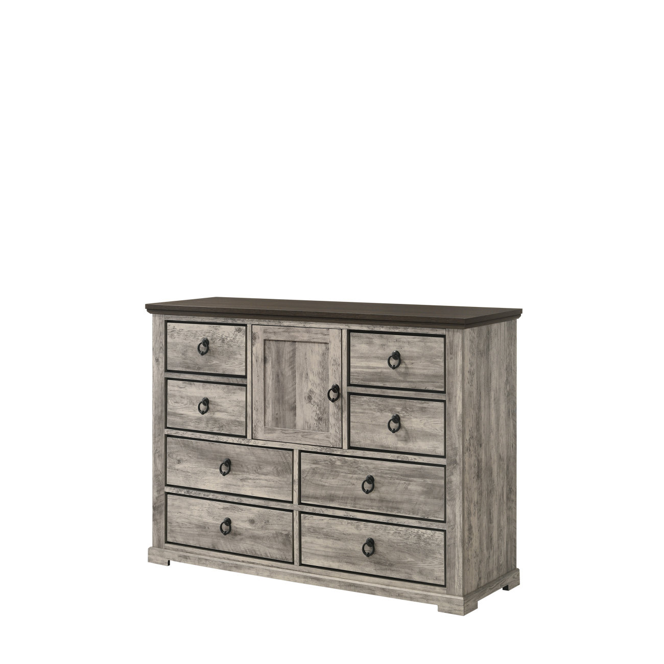 August Grove Rustic Grey Dresser, Metal Dresser - Wayfair Canada
