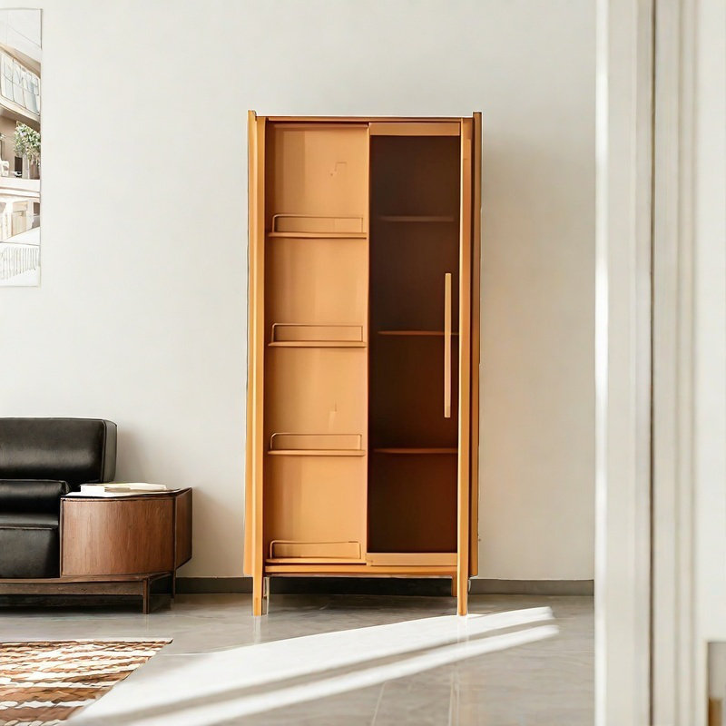 Parttlion Solid wood bookcase glass sliding door | Wayfair