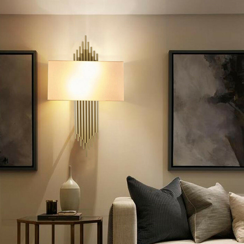 Everly Quinn Fikir 2-Light Flush Mounted Fabric Sconce & Reviews | Wayfair