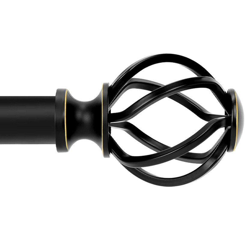 Lark Manor Curtain Rods for Windows ,Drapery Rods with Twisted Cage ...
