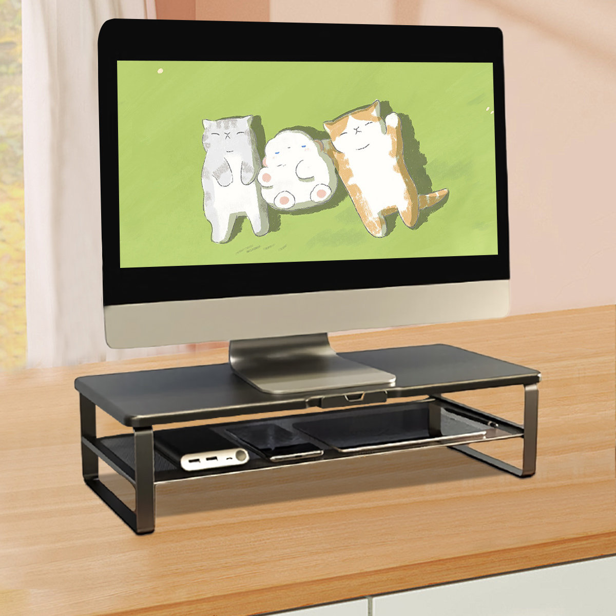 Inbox Zero Lavonnie MDF Monitor Stand | Wayfair