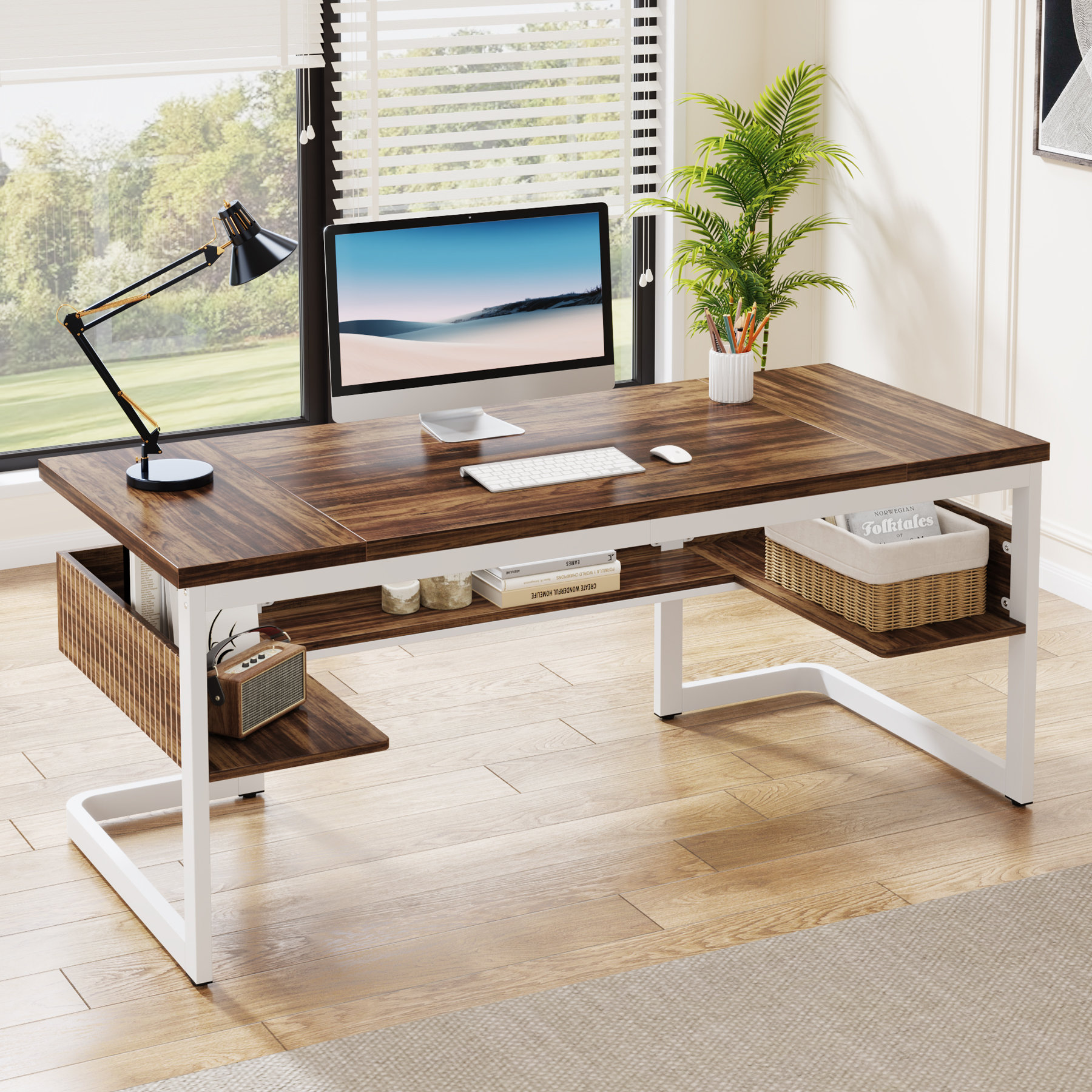 Latitude Run® 63" Preslee Executive Desk & Reviews - Wayfair Canada