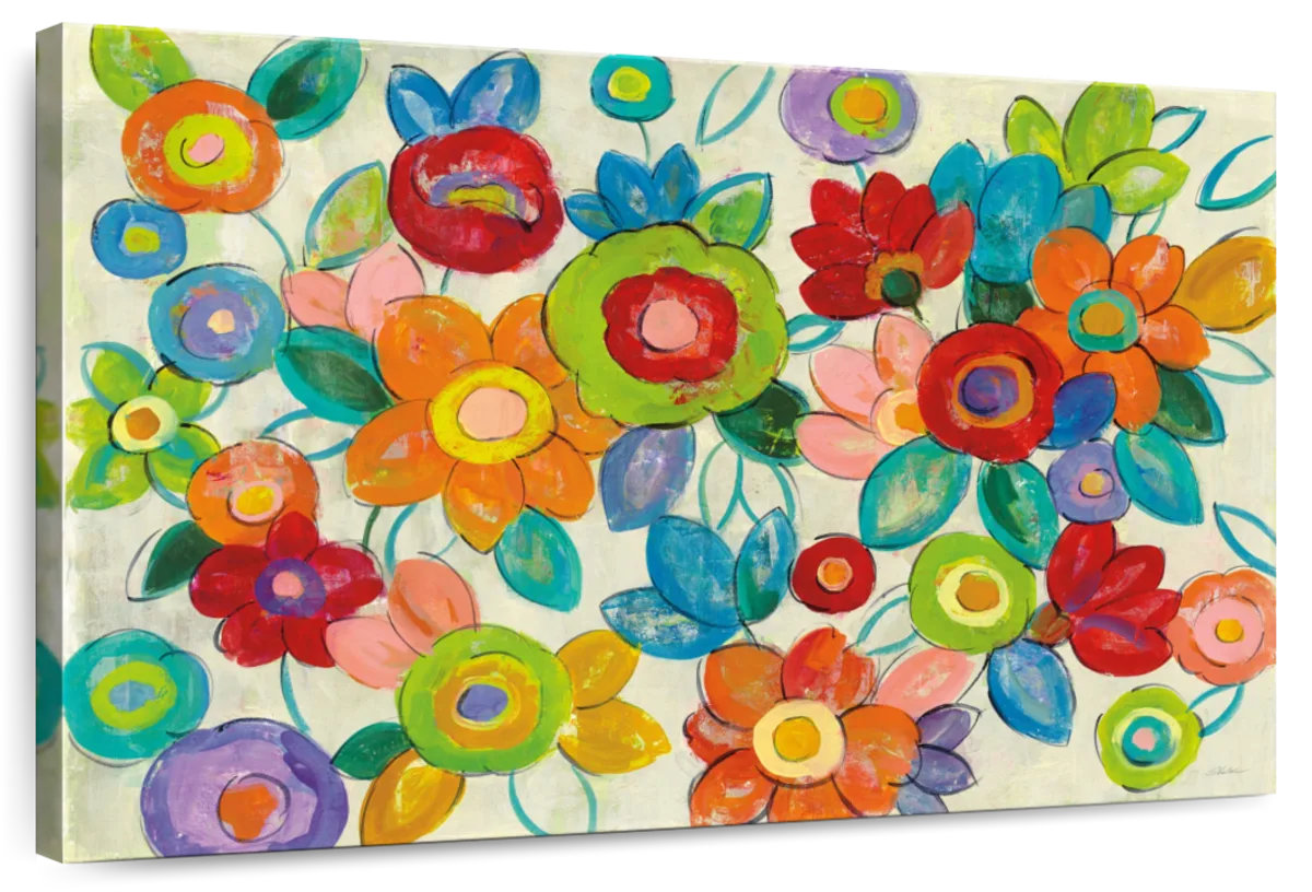 Wade Logan® Avery Decorative Flowers Bright I | Wayfair