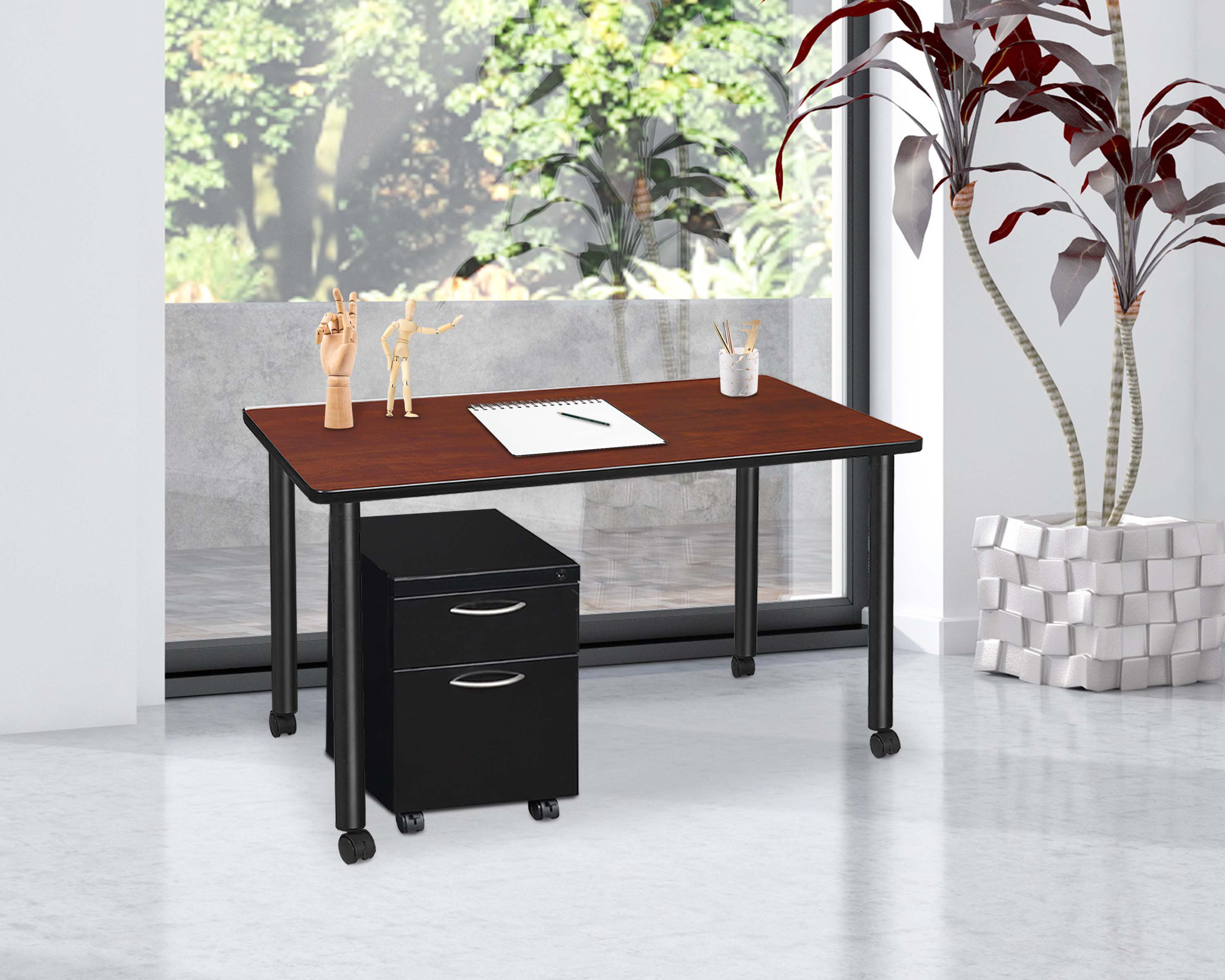 Regency Kee Mobile Desk with Storage | Wayfair