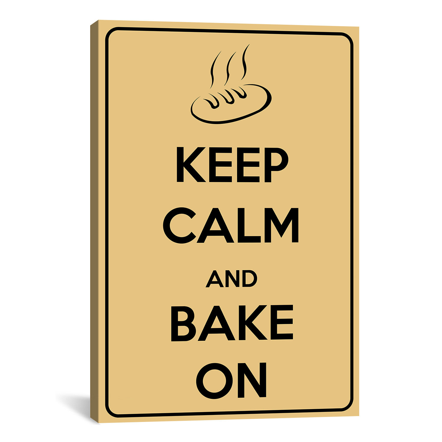 Winston Porter Keep Calm and Bake Textual Art on Canvas - Wayfair Canada