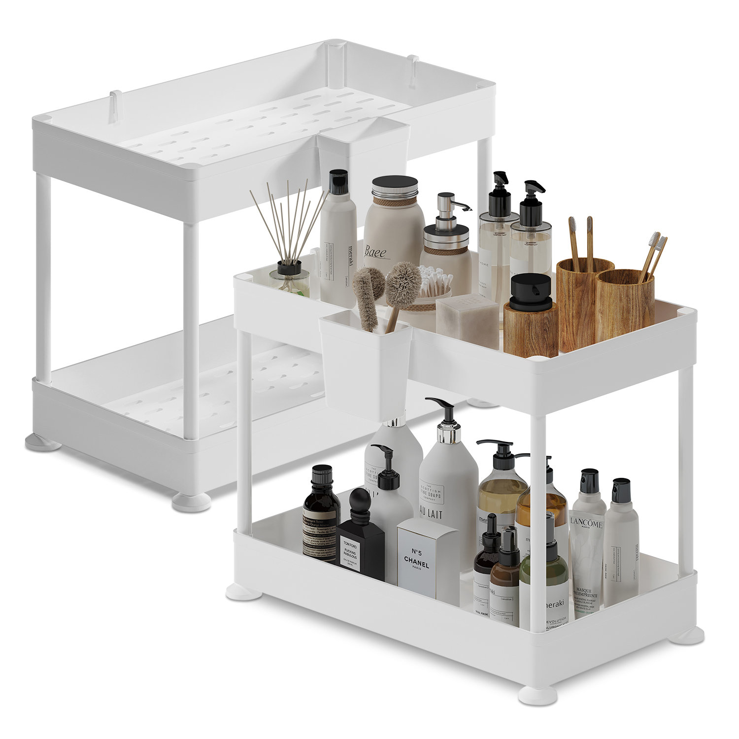StorageBud Non-Slip Grip Kitchen Under Sink Organizer - Bathroom ...